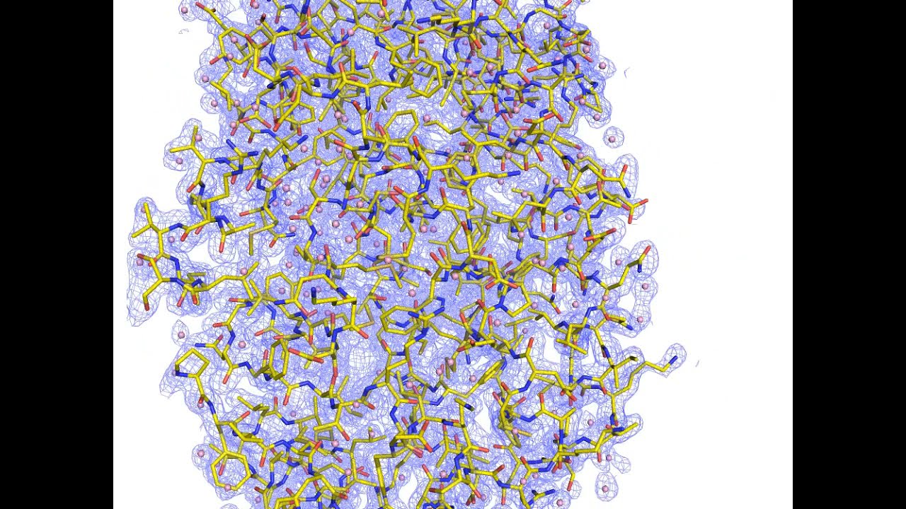 Electron density map obtained by X-ray crystallography - YouTube