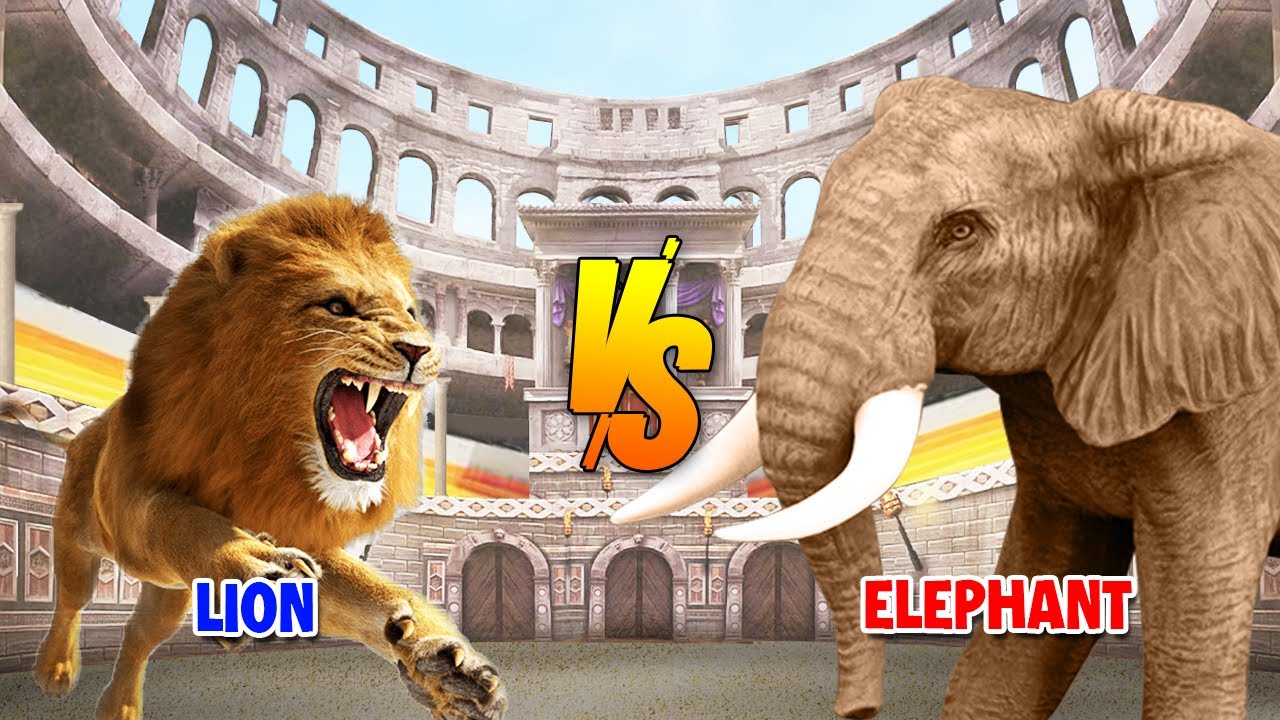 Lion vs Elephant | SPORE - YouTube