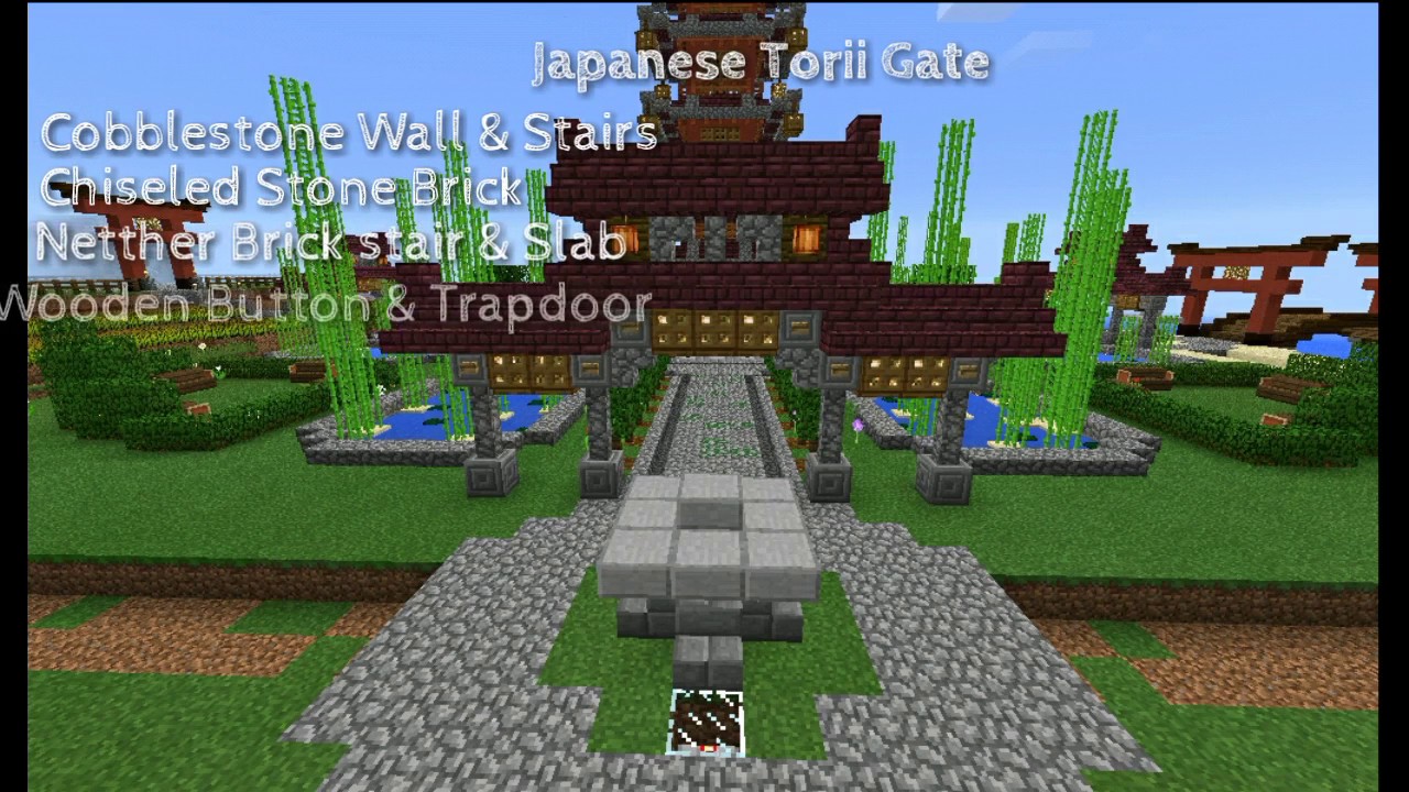 Minecraft pe Japanese Torii Gate - YouTube