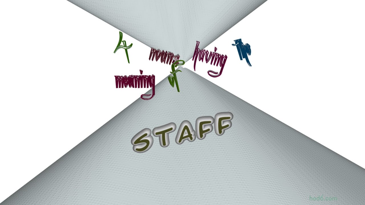 staff - 5 nouns which are synonyms to staff (sentence examples) - YouTube