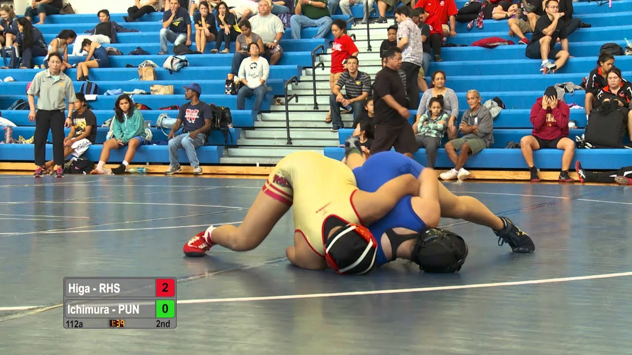 Girls Wrestling: 2015 Pa'ani: 112a: Macy Higa (Roosevelt) vs. Taryn ...