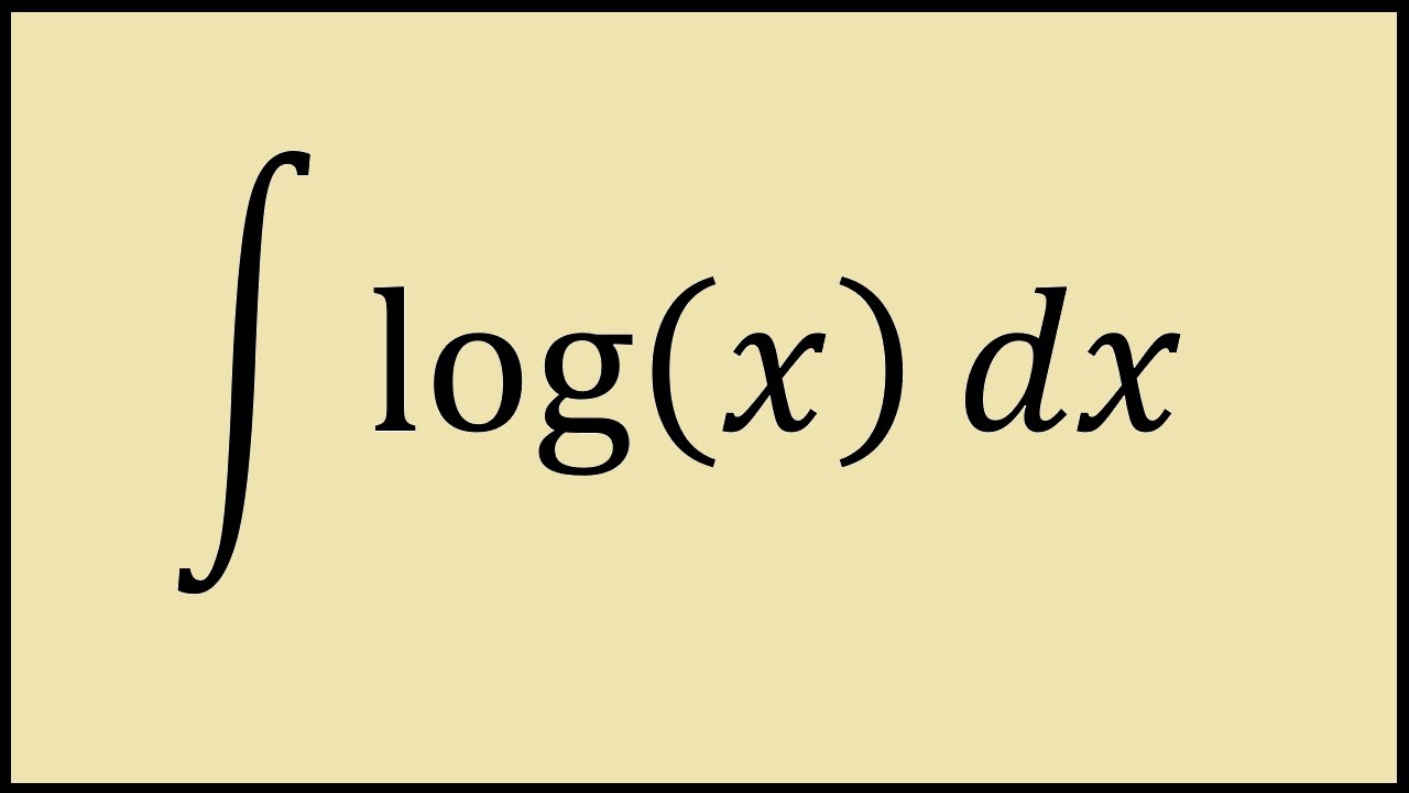 How To Integrate Log x Dx YouTube