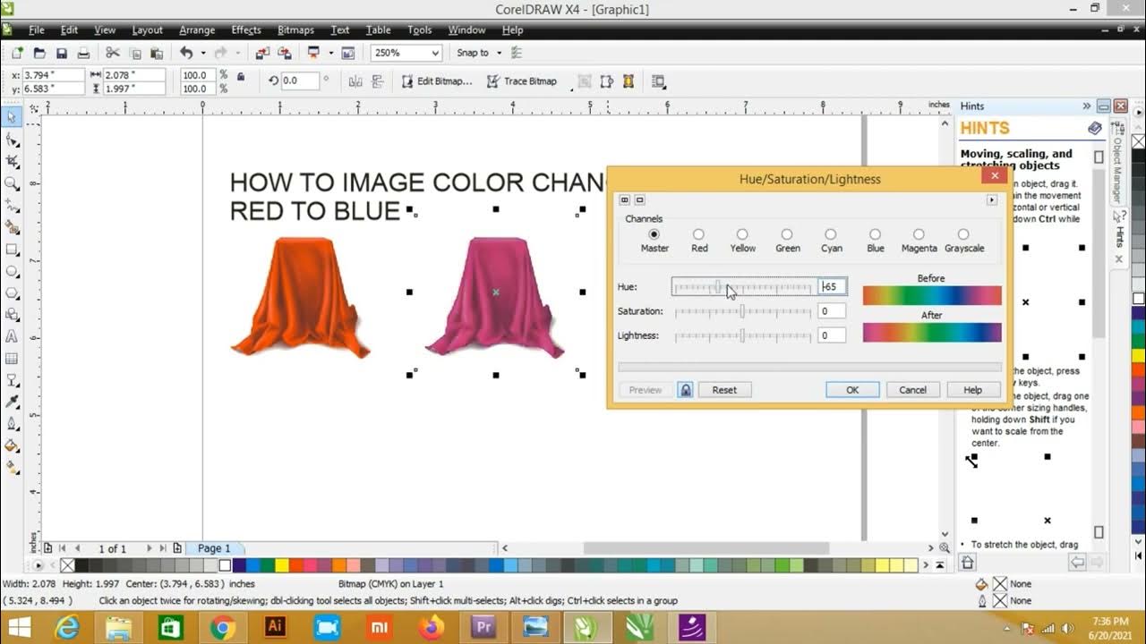 HOW TO IMAGE COLOR CHANGE RED TO BLUE IN Coreldraw - YouTube
