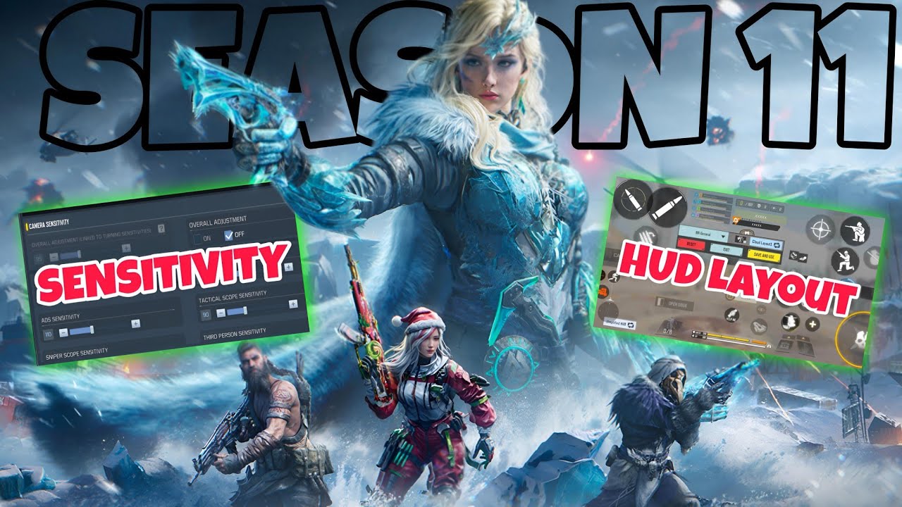 *New Season 11* Best Sensitivity Setting | 4 Finger Claw HUD Layout ...