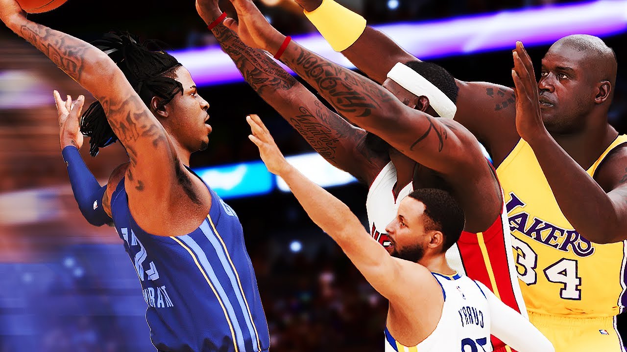 NBA 2K24 POSTER DUNK WITH JA MORANT IN EVERY NBA ERA... - YouTube
