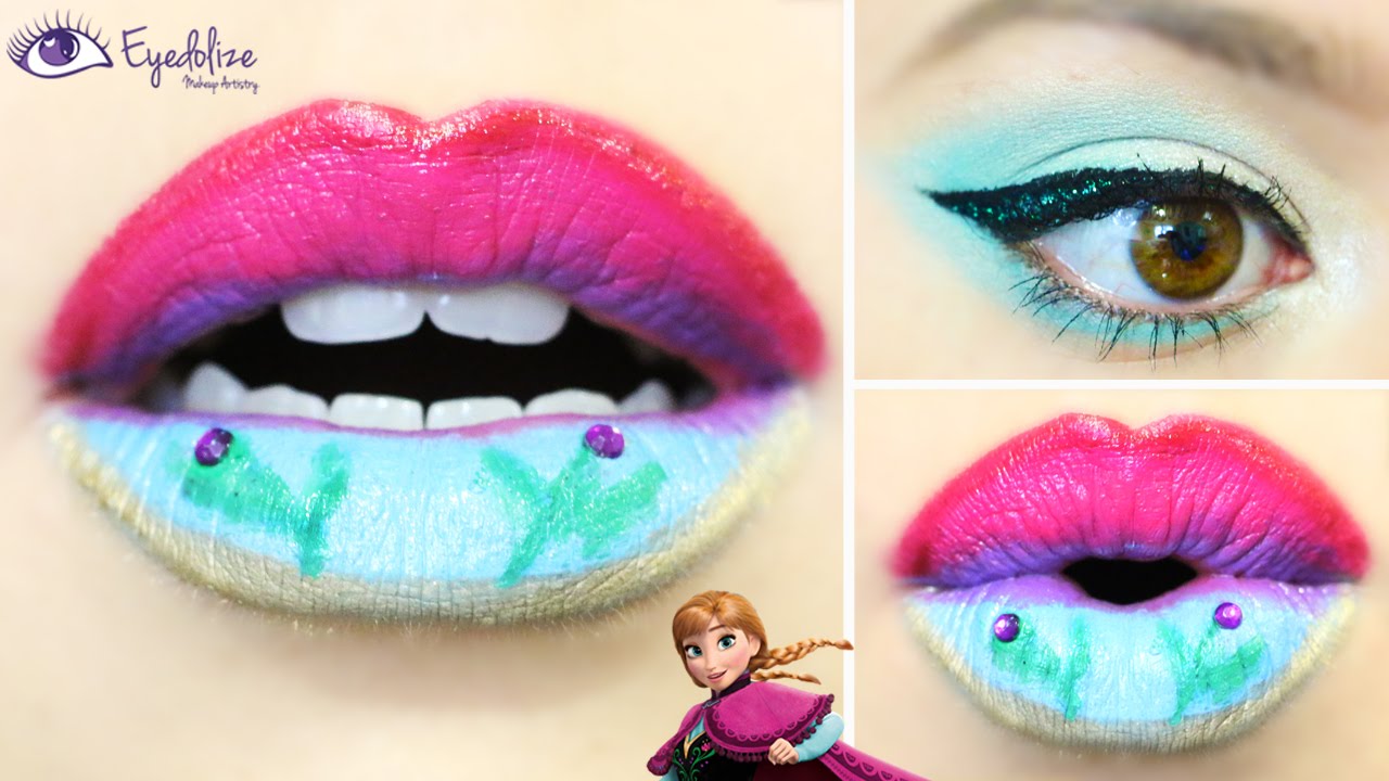 Anna from Frozen Inspired Lips by EyedolizeMakeup - YouTube