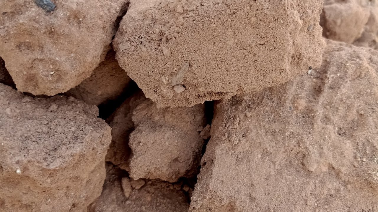 soft dusty sand mud dry floor crumbling - YouTube