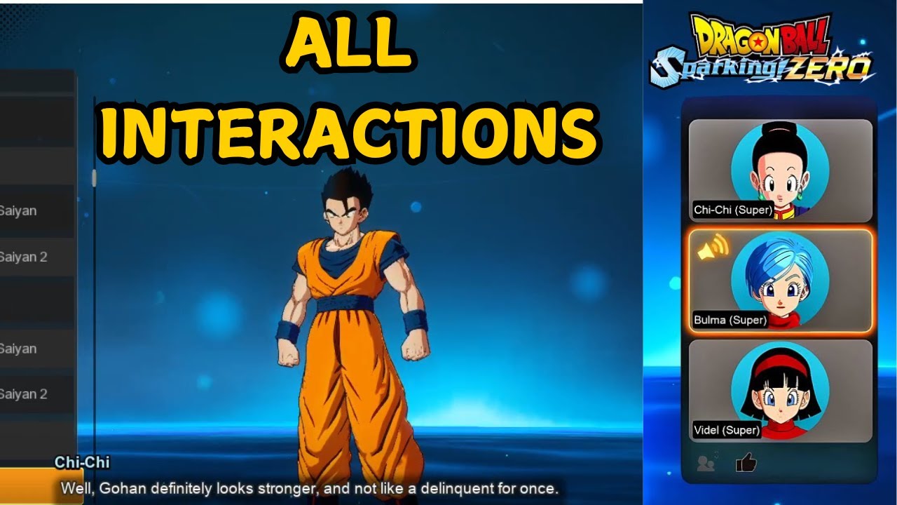 All Gohan Interactions and "Girl Talk" Comments (Encyclopedia) - Dragon ...