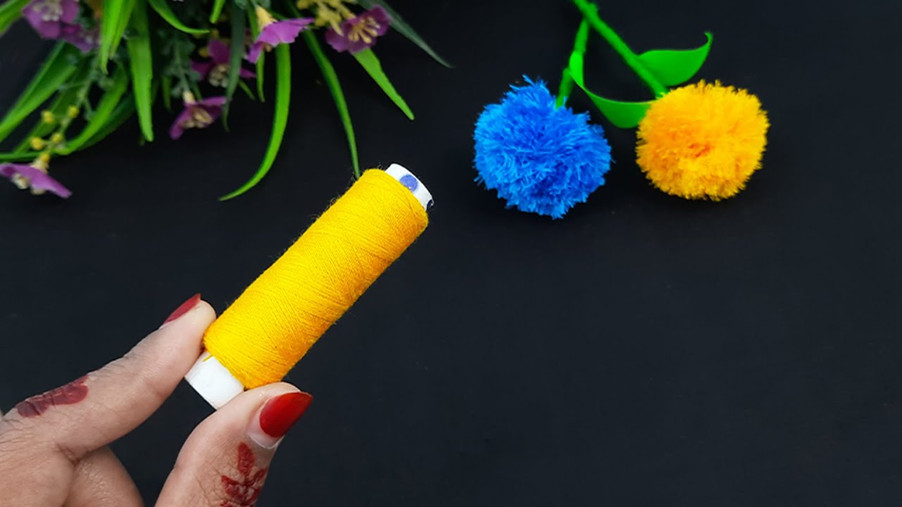 It's so Beautiful 💜Super Easy Flower Craft Ideas with Thread- DIY ...