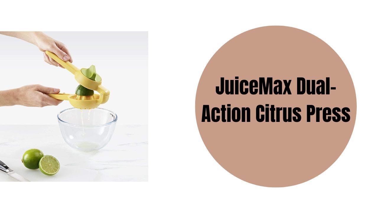 Joseph Joseph JuiceMax Dual Action Citrus Press Yellow - YouTube