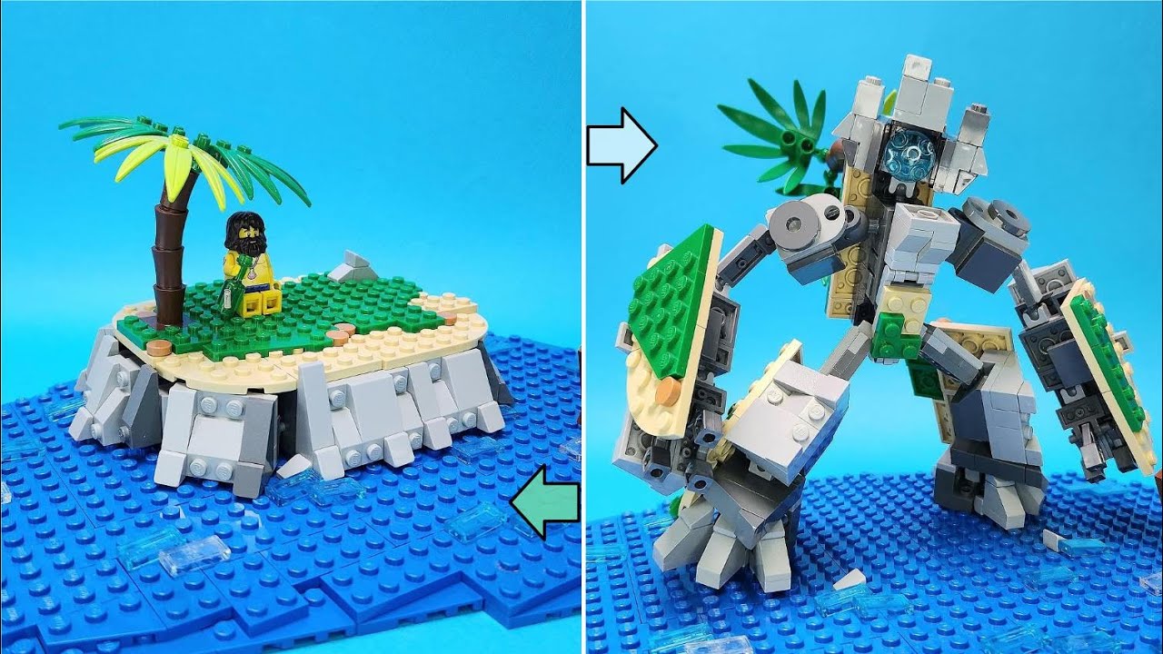 Lego deserted island transforming robot / 레고 무인도 변신 로봇 - YouTube