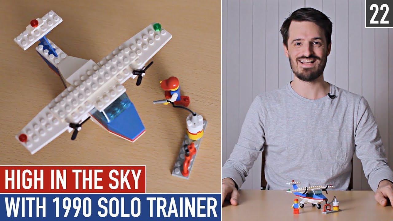 High in the sky with 1990 LEGO® set 6673 "Solo Trainer" - YouTube