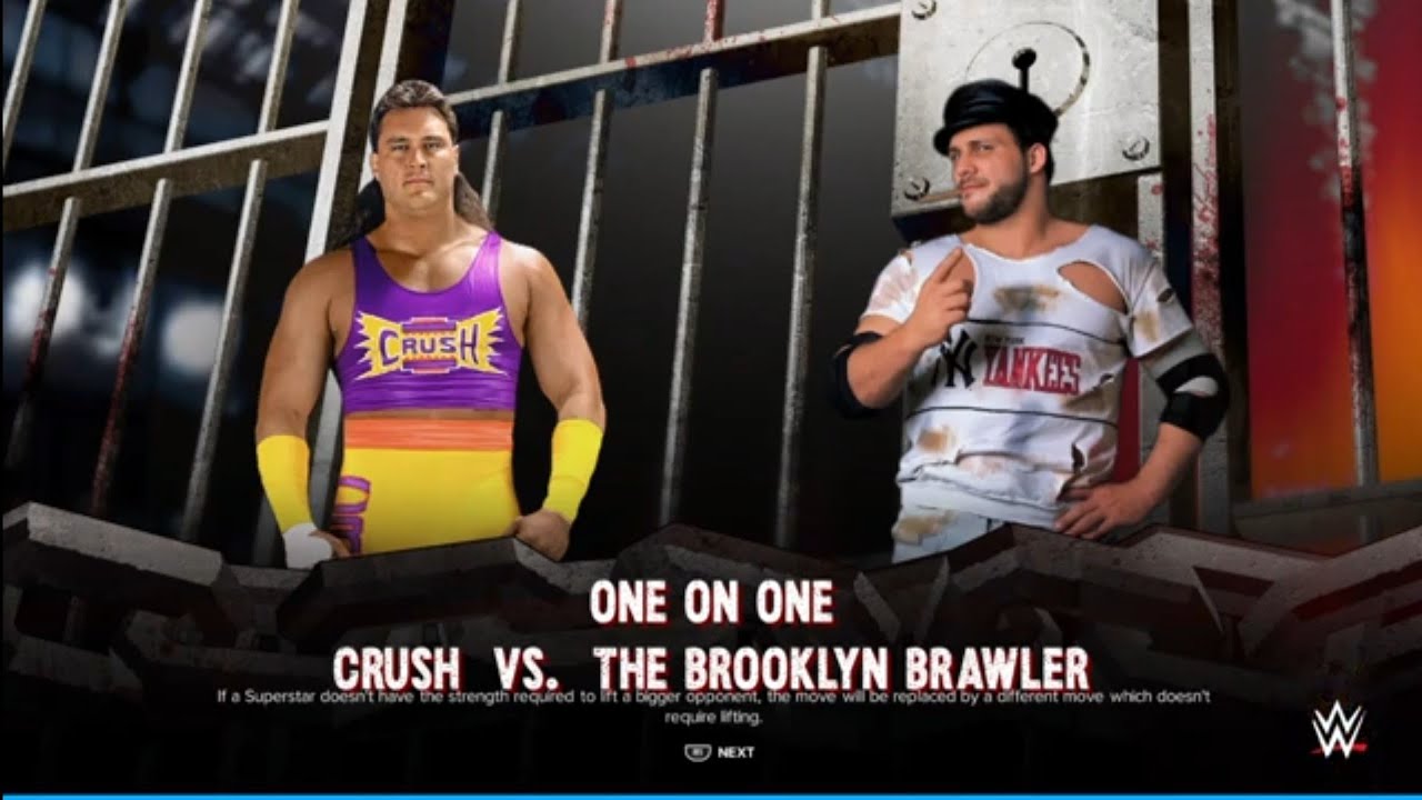 Crush vs The Brooklyn Brawler. WWE 2K24 - YouTube
