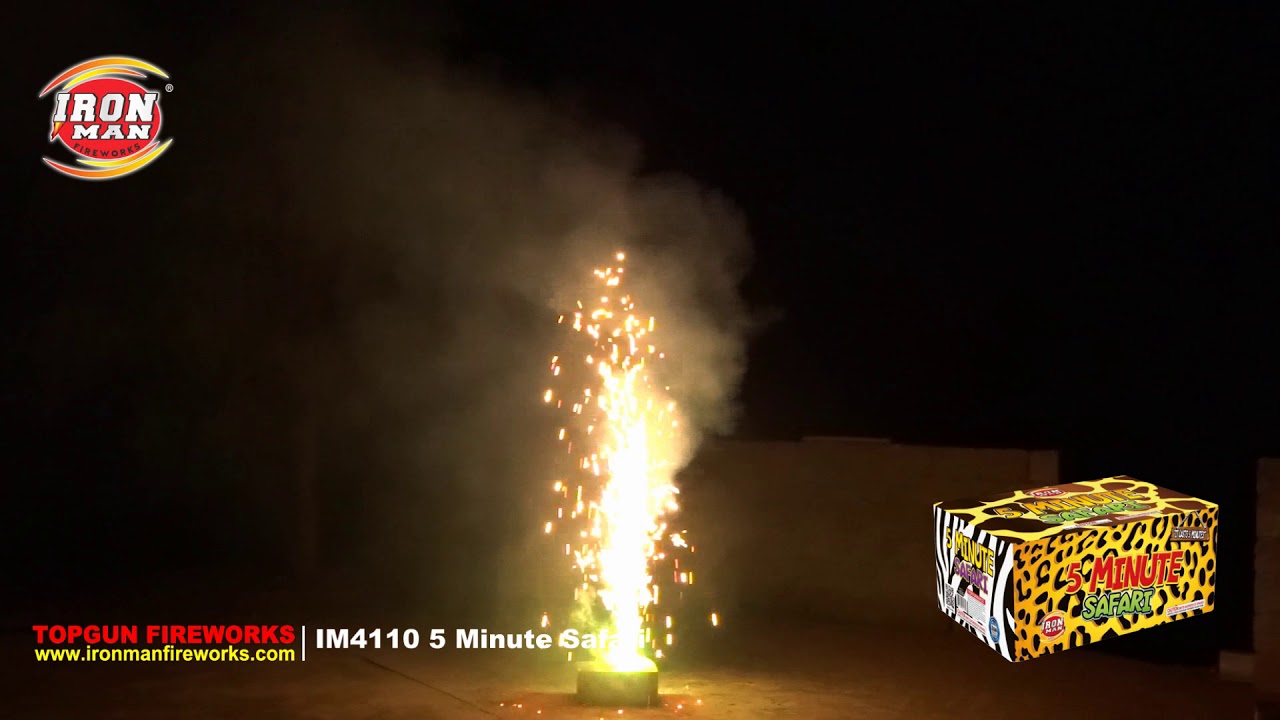 IM4110 5 Minute Safari 500 Gram Fountain by Iron Man Fireworks - YouTube