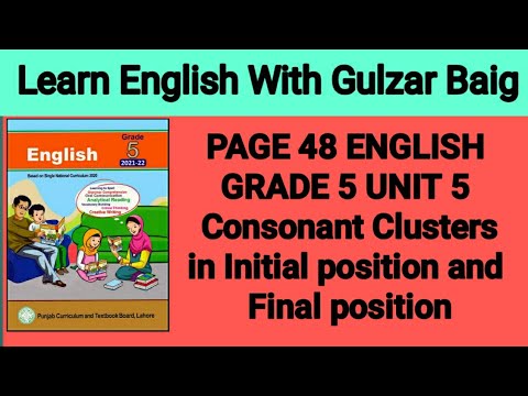 PAGE 48 ENGLISH GRADE 5 UNIT 5 Consonant Clusters in Initial position ...