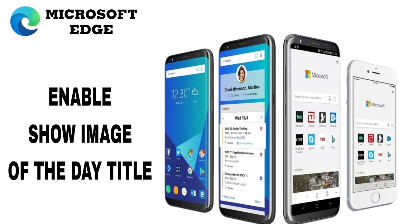 How To Enable Show Image Of The Day Title On Microsoft Edge App - YouTube