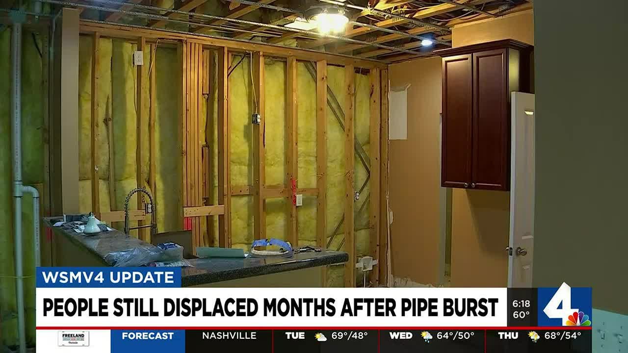 People still displaced months after pipe burst - YouTube