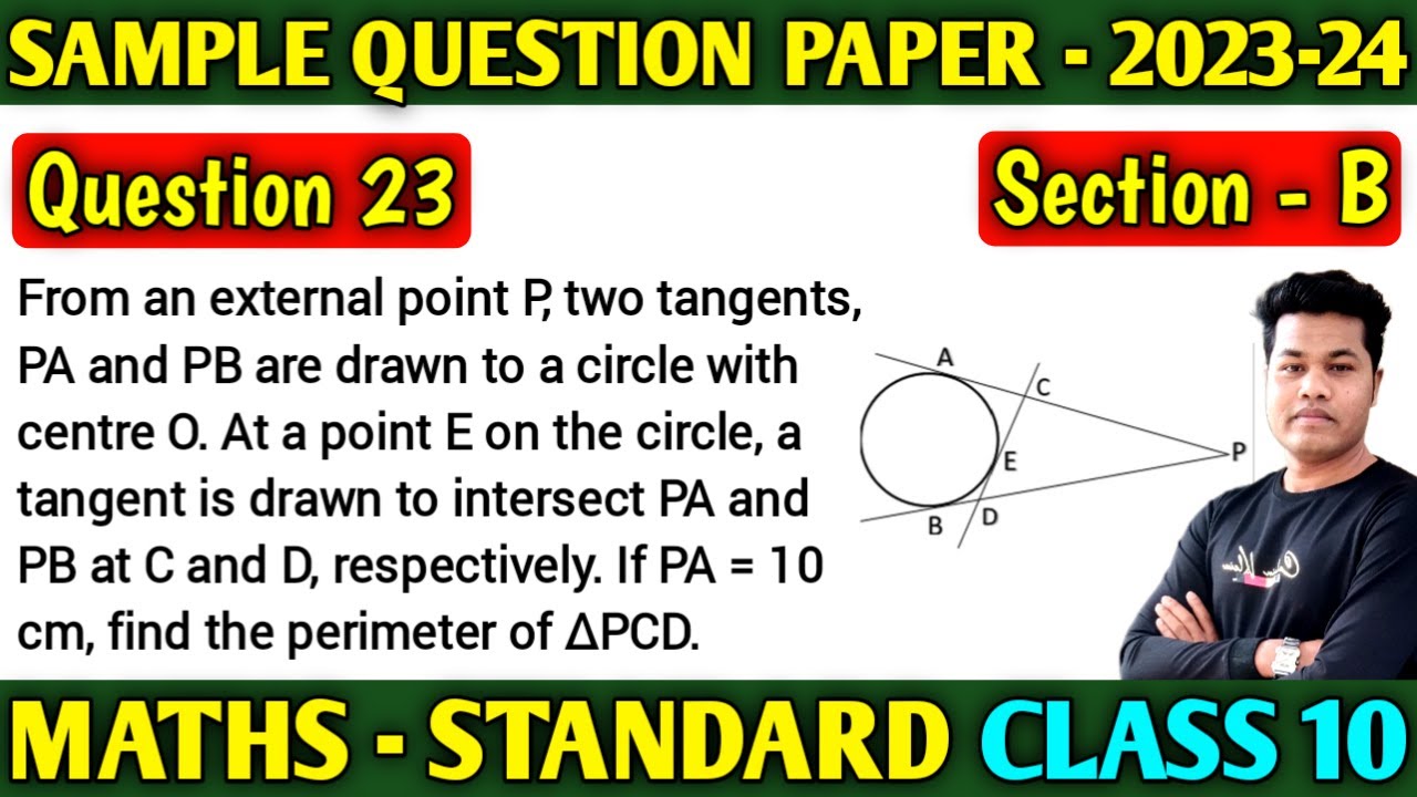 From an external point P two tangents PA and PB are drawn to a circle ...