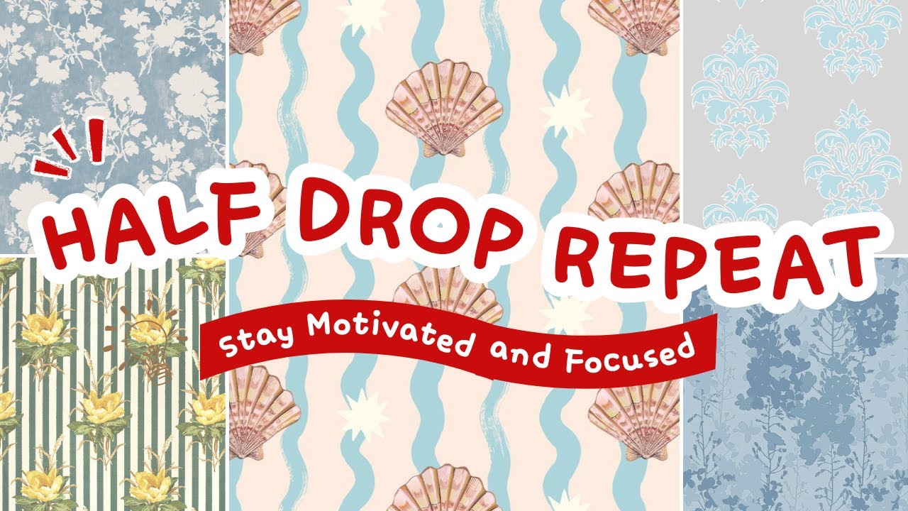 How to Create a Half Drop Repeat in Photoshop | Textile Repeat Tutorial ...