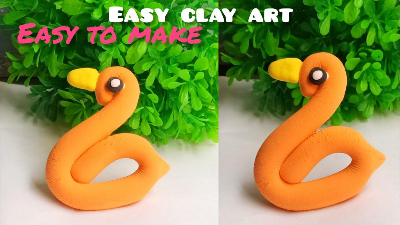 🦢 Clay art _ how to make duck /Diy / Clay art/ duckies/ clay art idea ...