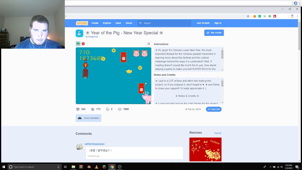 year of the pig scratch game - YouTube