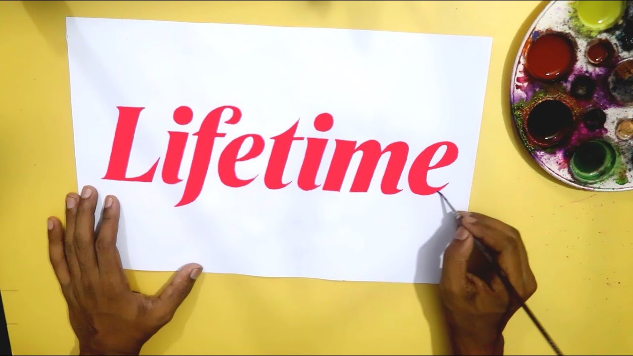 How to draw the Lifetime logo - YouTube