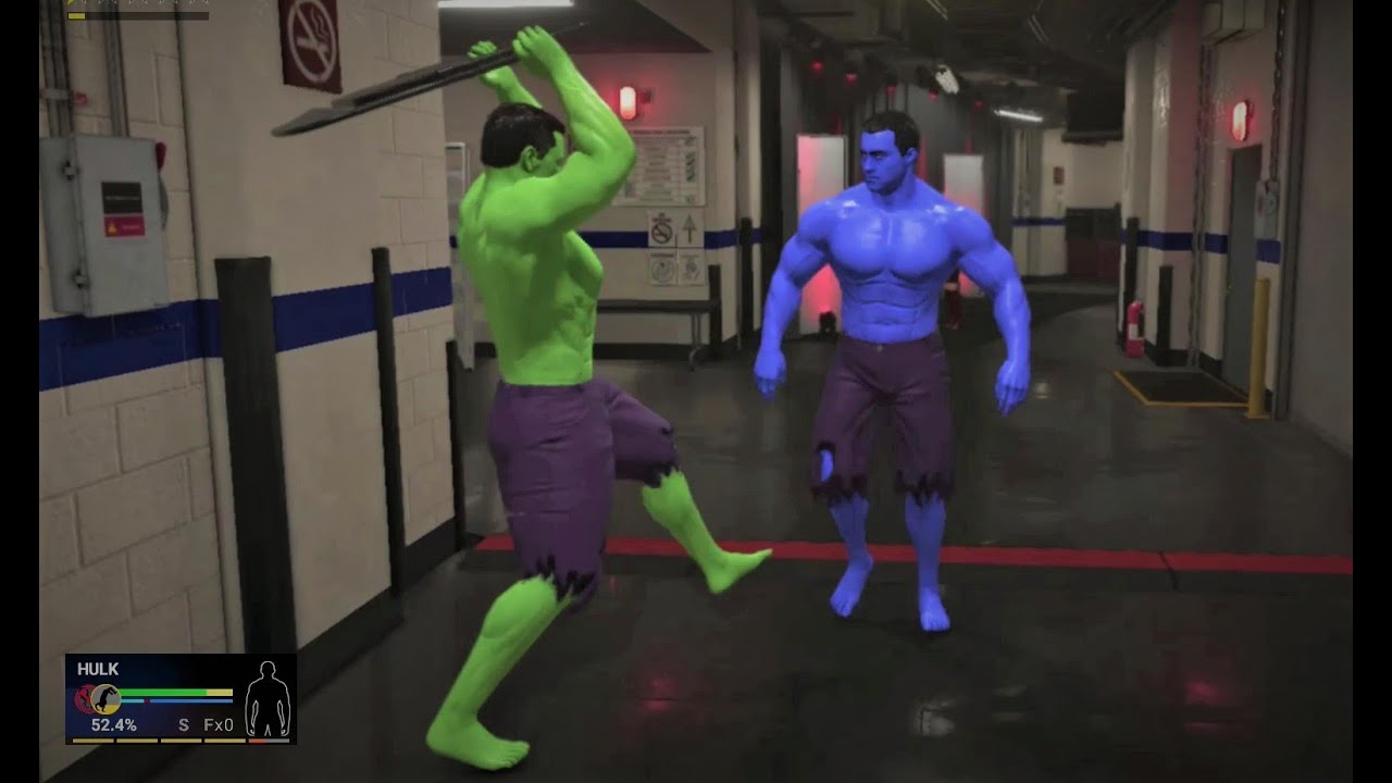 HULK VS BLUE HULK, WWE, BACKSTAGE BRAWL - YouTube