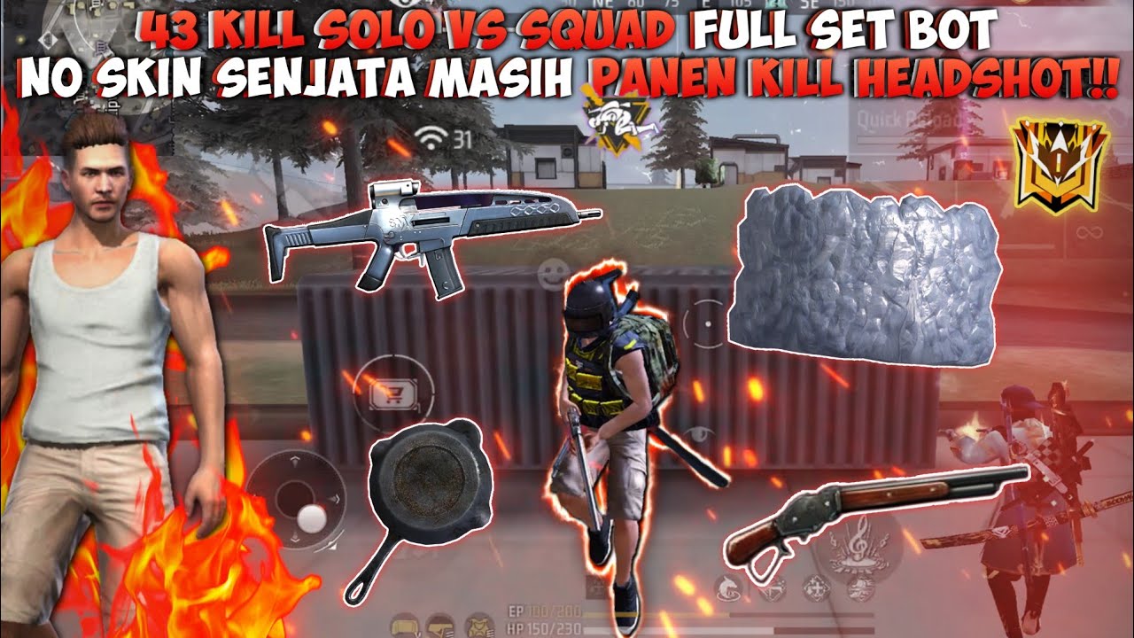 43 KILL SOLO VS SQUAD NYAMAR JADI BOT!!BIKIN PLAYER LAIN BINGUNG LIAT BOT KILL BANYAK!! - YouTube