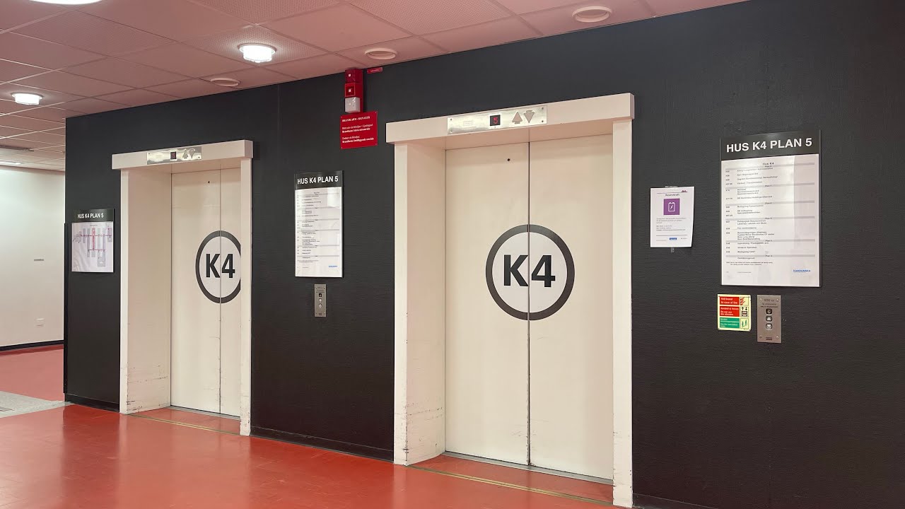 3x KONE M-series Elevators @ K4 Karolinska Huddinge. - YouTube