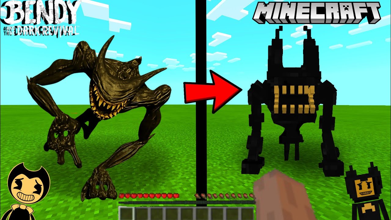 BEAST BENDY BATTLE IN MINECRAFT! (BATIM MINECRAFT MOD) - YouTube