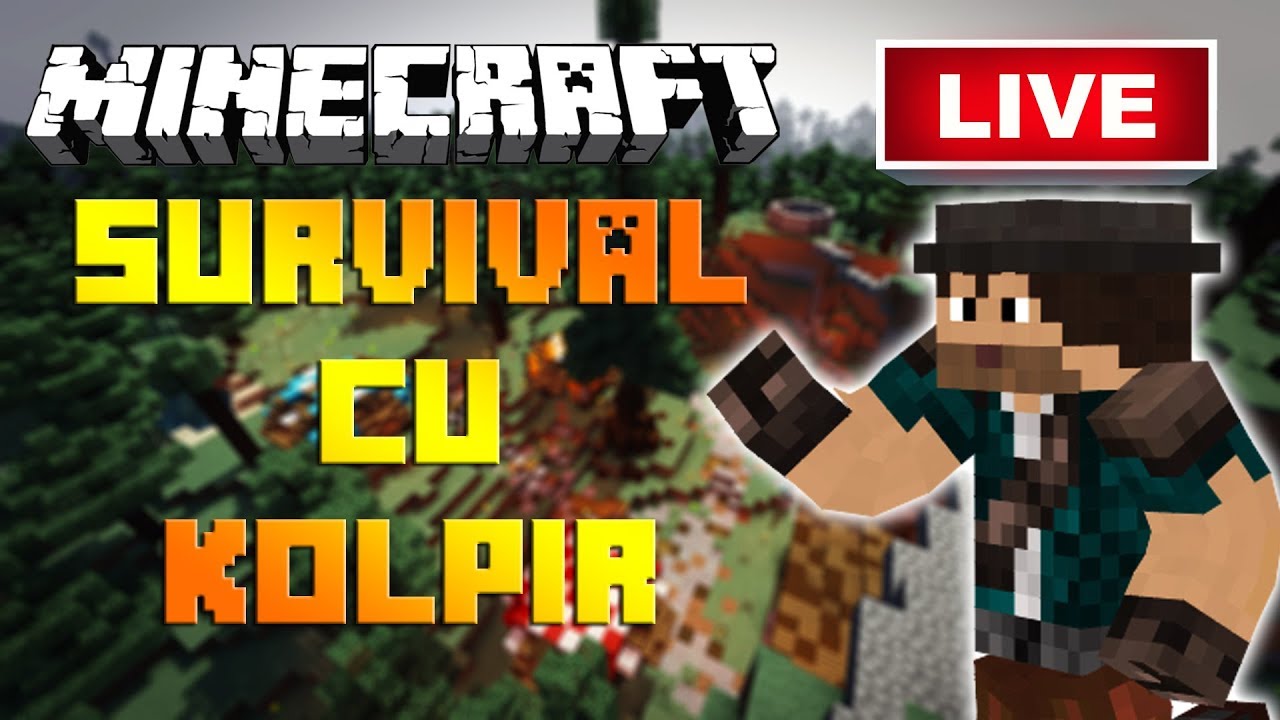 🔴 LIVE - MINECRAFT SURVIVAL CU KOLPIR [ Construim Satul ] - YouTube