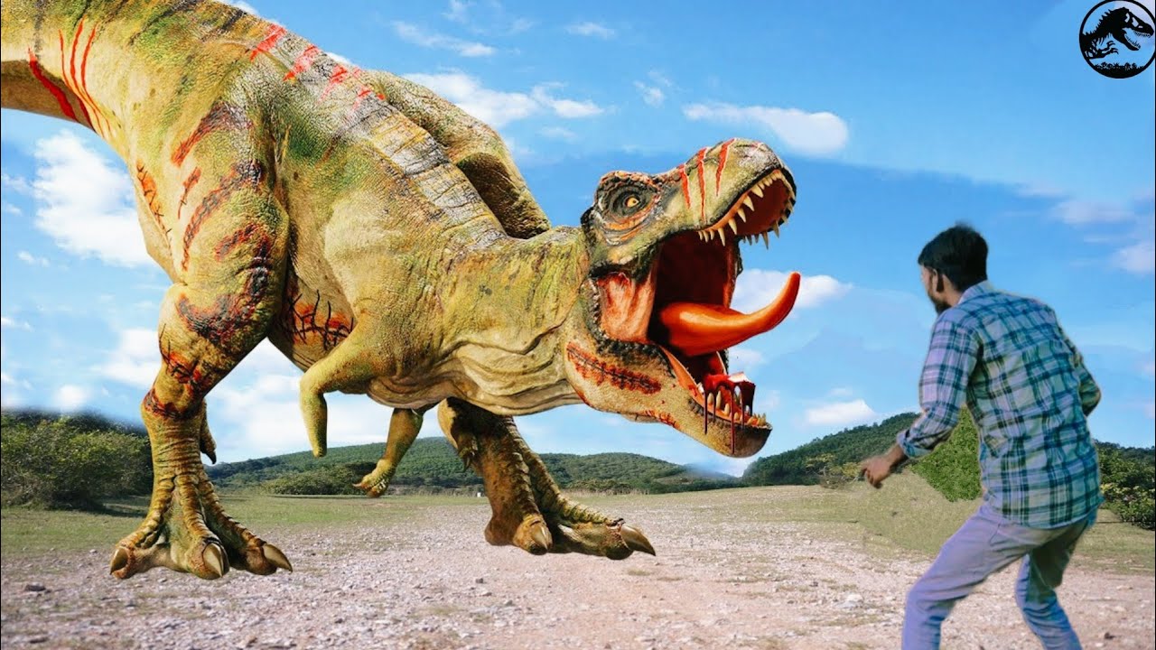 most realistic T_rex attack | New Hollywood movie 2023 dinosaur attack ...