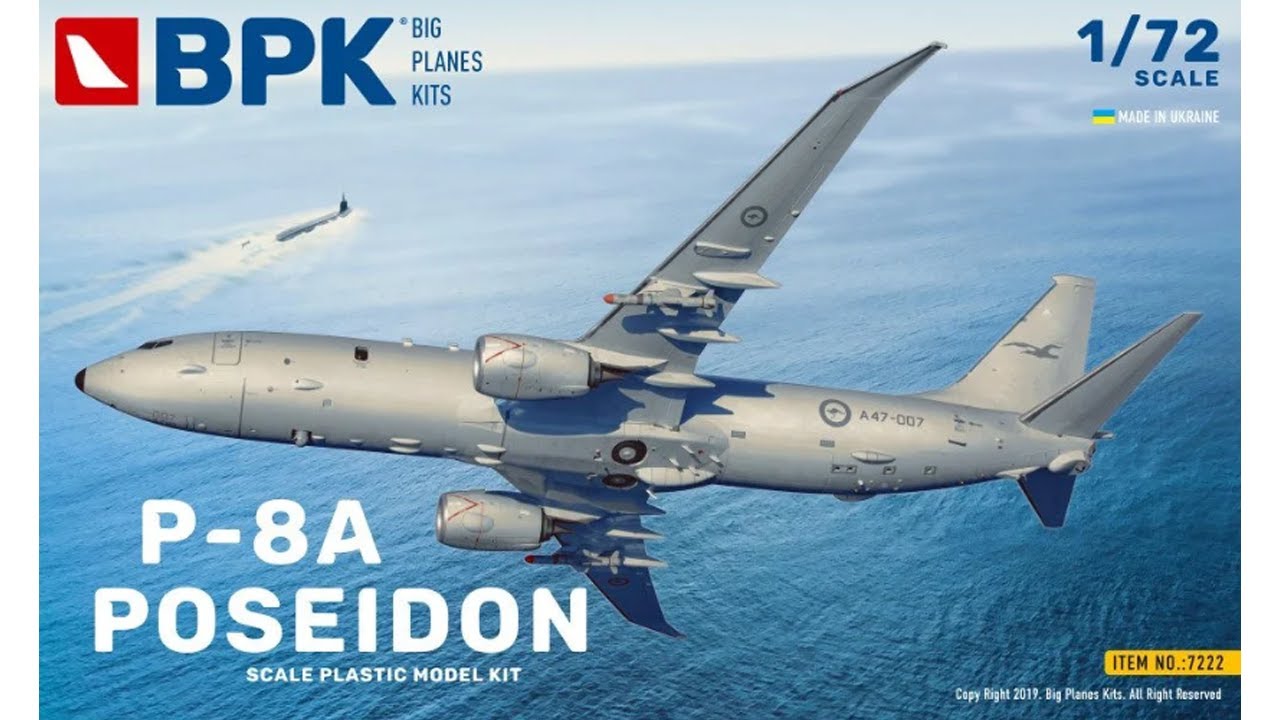Unboxing BPK 7222 - 1/72 - Poseidon P-8A Scale Model Aircraft - YouTube