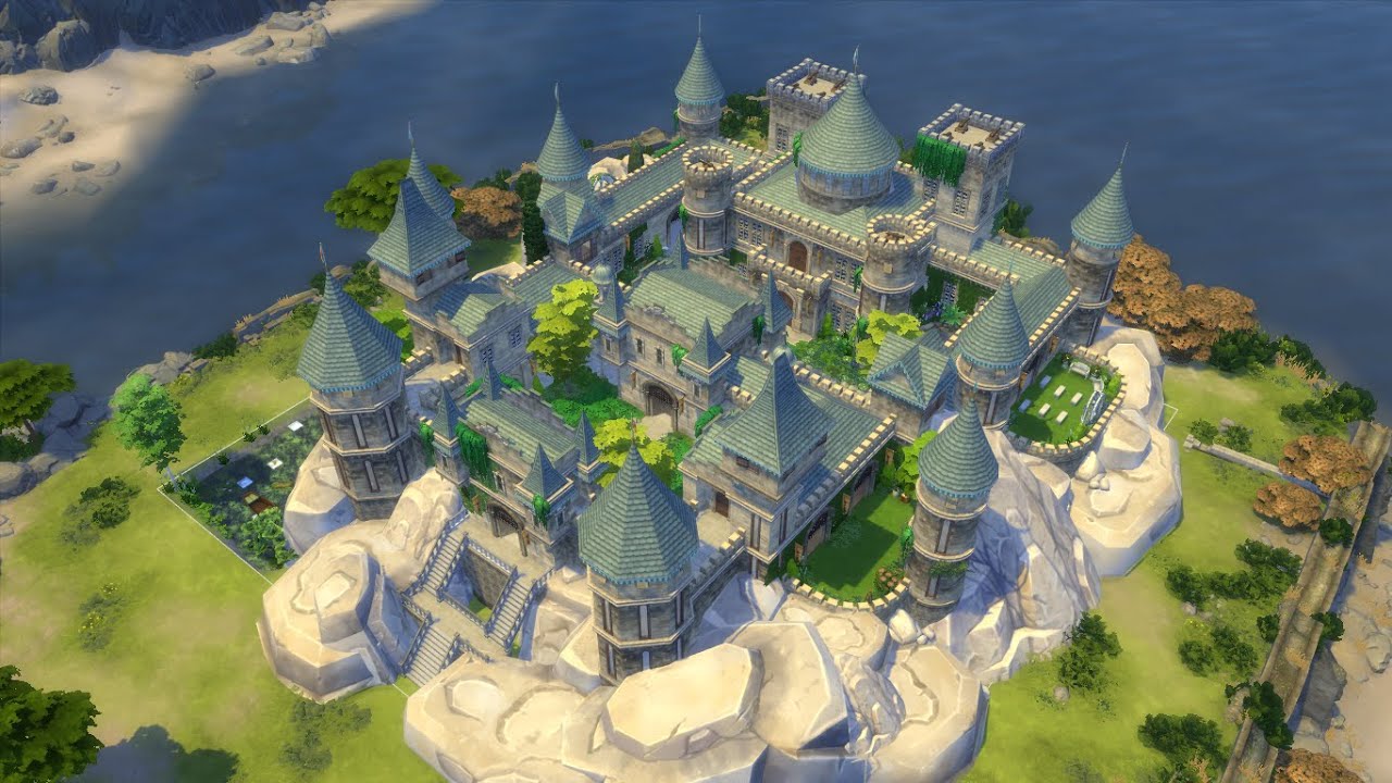 The Sims 4 Castle Estate Kit - Winderburg Castle - Speed Build - YouTube