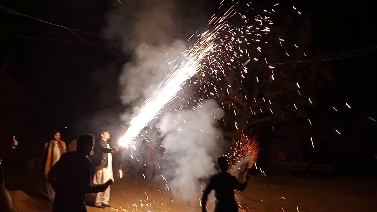 Beautiful Atishbazi Firework in wedding/Ahsan ALI - YouTube