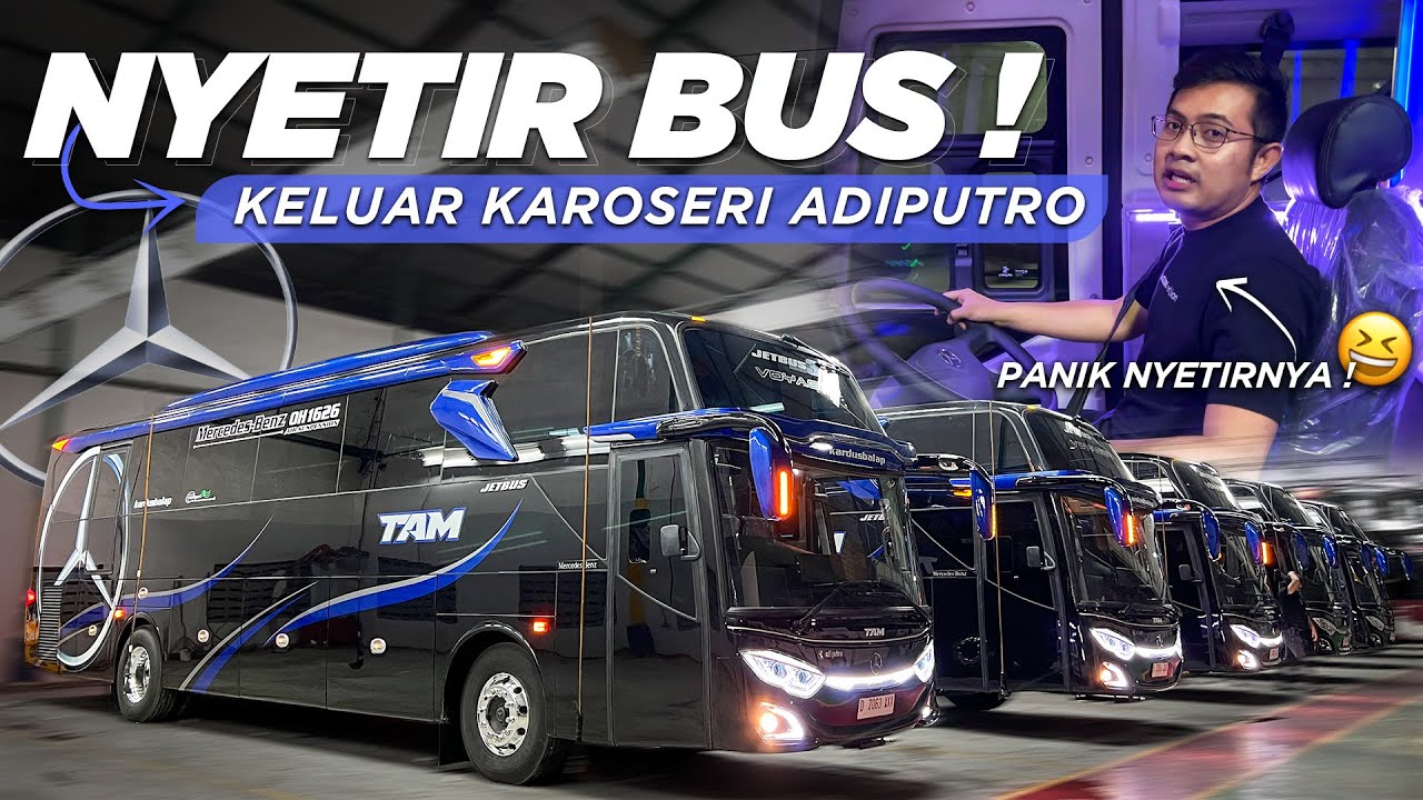 PERTAMA KALI NYETIR BUS BARU DARI KAROSERI‼️Rilis 5 Unit Bus TAM Mercy ...