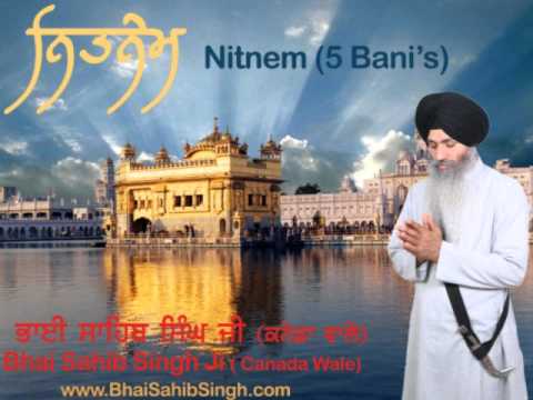 Nitnem - Anand Sahib Part 1(Bhai Sahib Singh Ji) Bhai Sahib Singh - YouTube