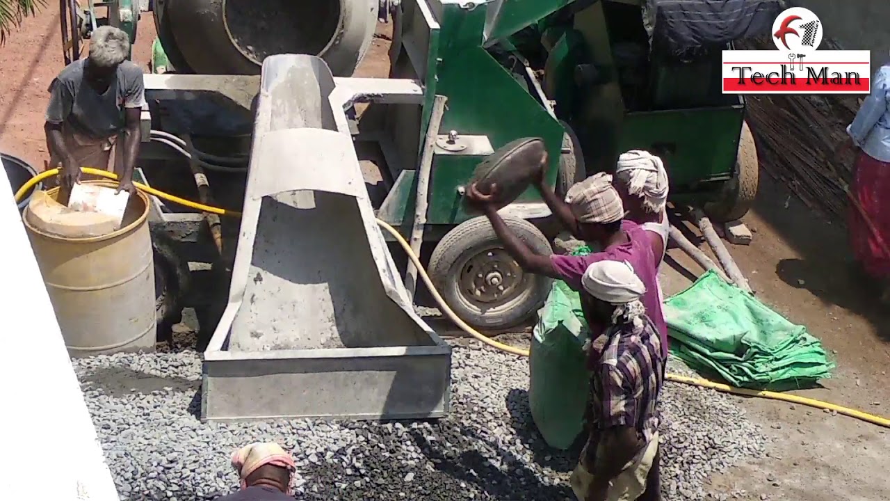 Cement concrete mixer with lifting system simple and semi automatic ...