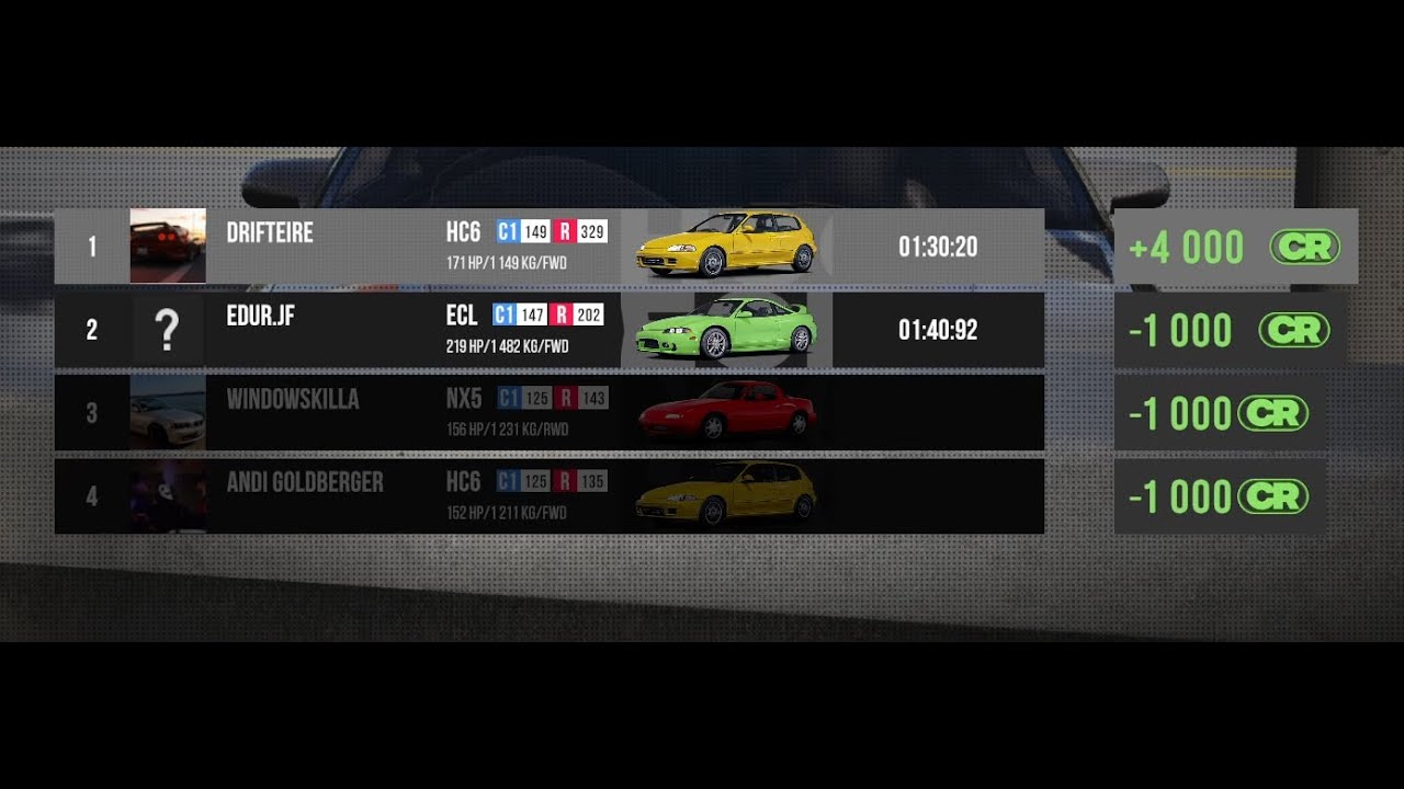 CarX Street PC 4 car PVP Race with Wheel - YouTube