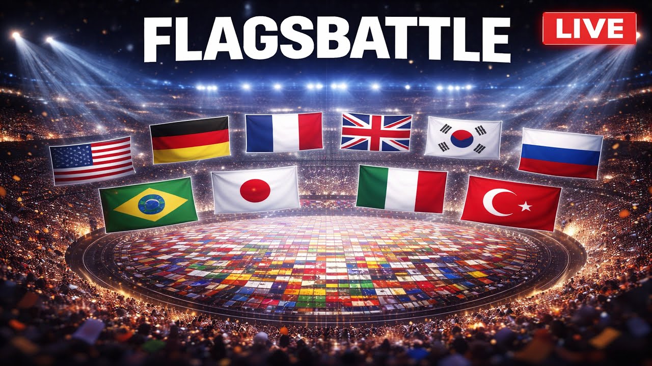 🔴LIVE: Ultimate Flags Battle: +200 Countries Compete! 🏁 (Physics Sim ...