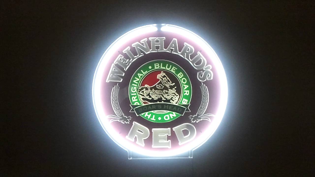 Weinhards Red beer sign - YouTube