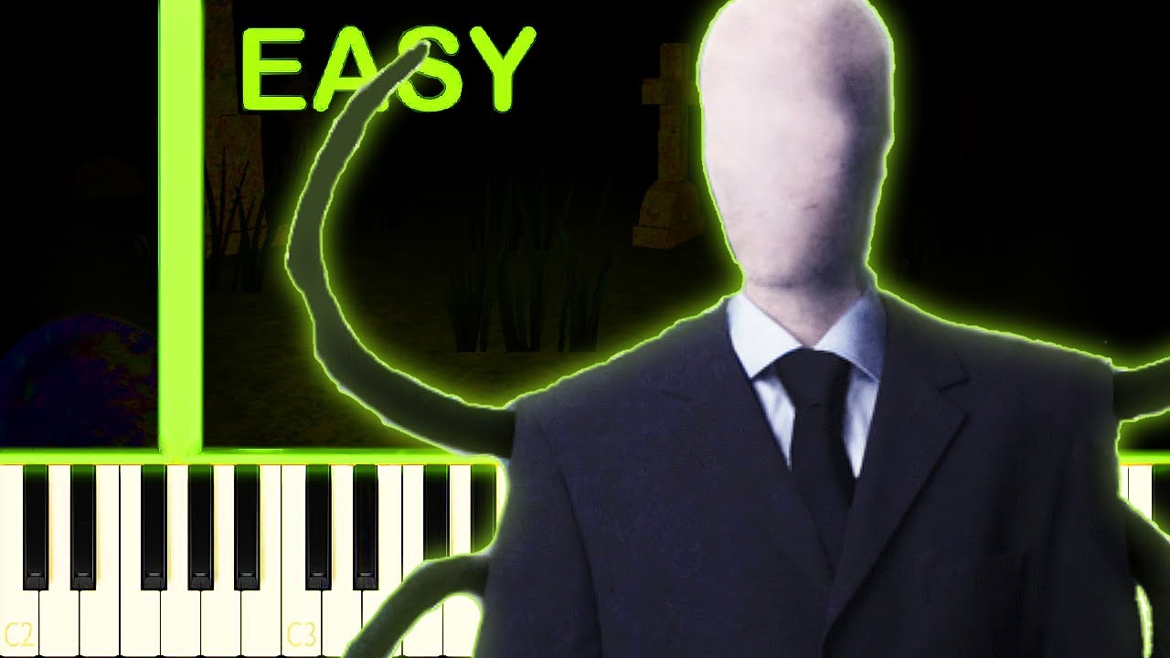 SLENDER MAN THEME - EASY Piano Tutorial - YouTube