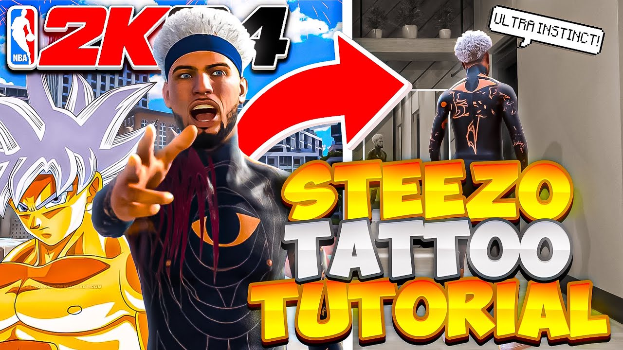 STEEZO TATTOO TUTORIAL!👁 HOW TO LOOK LIKE STEEZO IN NBA 2K24 - YouTube