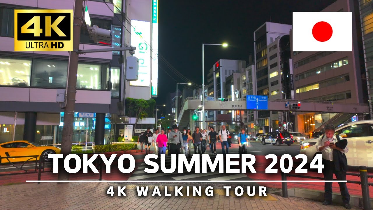 Tokyo 2024 Summer - 4K Night Walking Tour, Shibuya to Jingumae｜4K HDR ...