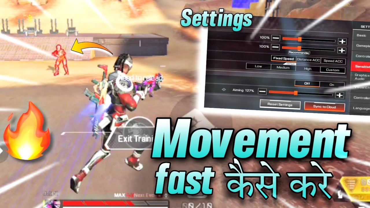 HOW TO DO FAST MOVEMENT AND REACTION IN APEX LEGENDS MOBILE | HOW TO ...