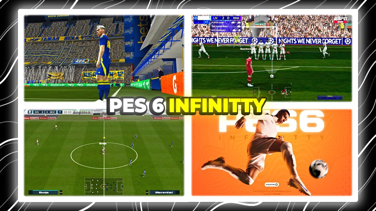 ¡EL PARCHE DEFINITIVO! PES 6 INFINITY PATCH 2025 | Ligas, Copas, Liga ...