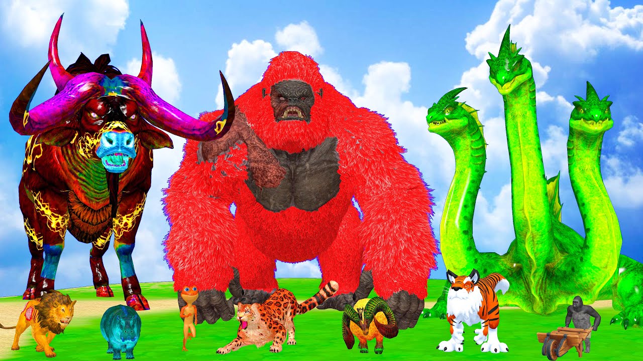 5 Giant Mammoth Elephant Cow Vs10 Giant Behemoth Vs Giant Lion Tiger ...
