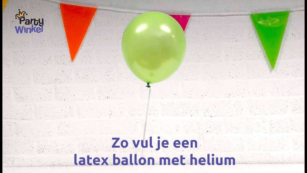 Zelf latex ballonnen met helium vullen (helium tank gebruiken) - YouTube