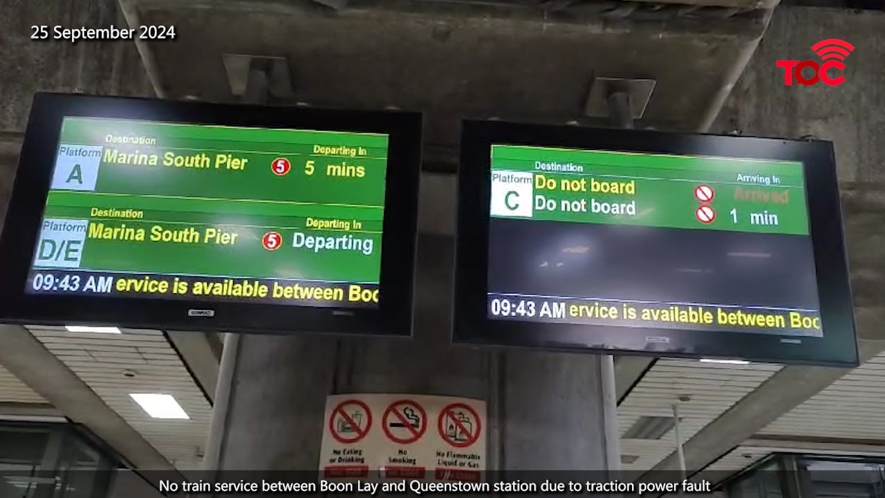 Disruption of service along East-West Line due to traction power fault ...