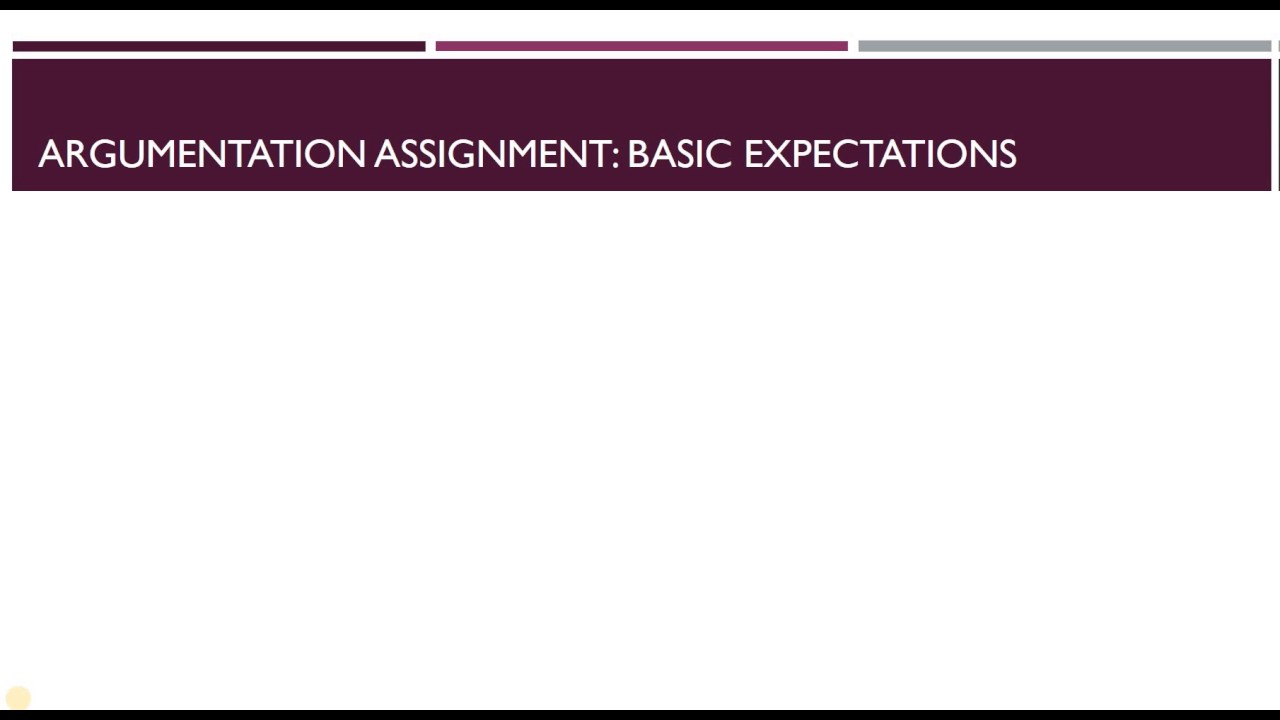 ENGL 101 Signature Assignment: The Argumentation Essay - YouTube
